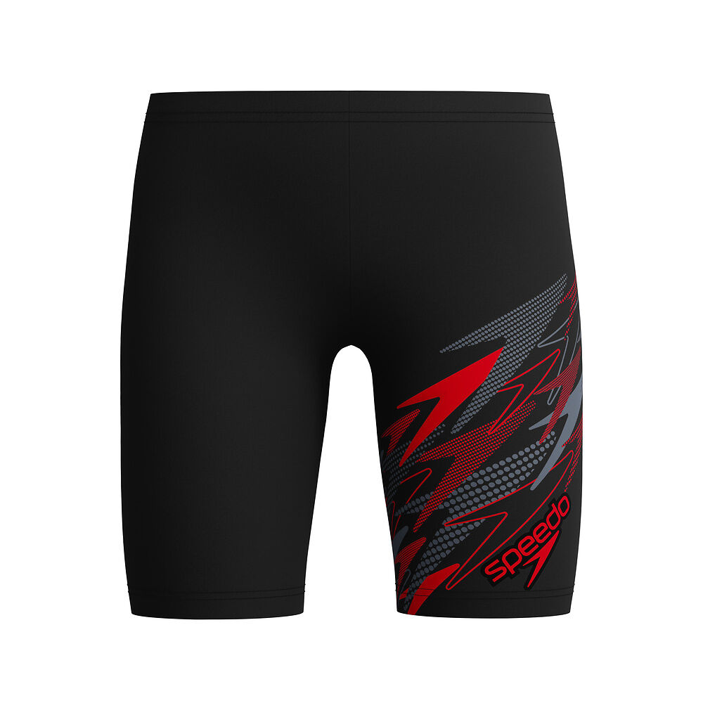 Junior Boys Medley Logo Jammer Anthracite/High Risk Red | Jammers ...