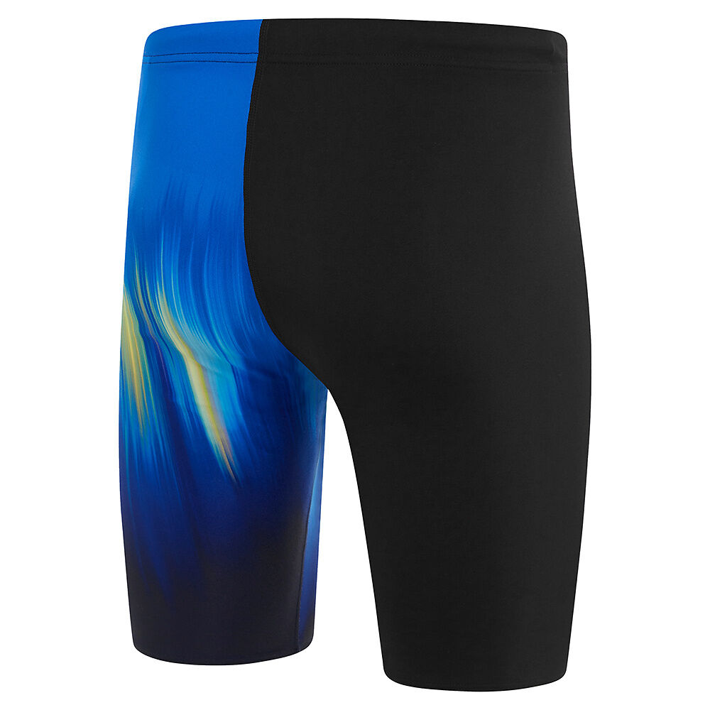 Mens Placement V-Cut Jammer Black/Multi | Mens | Speedo Australia