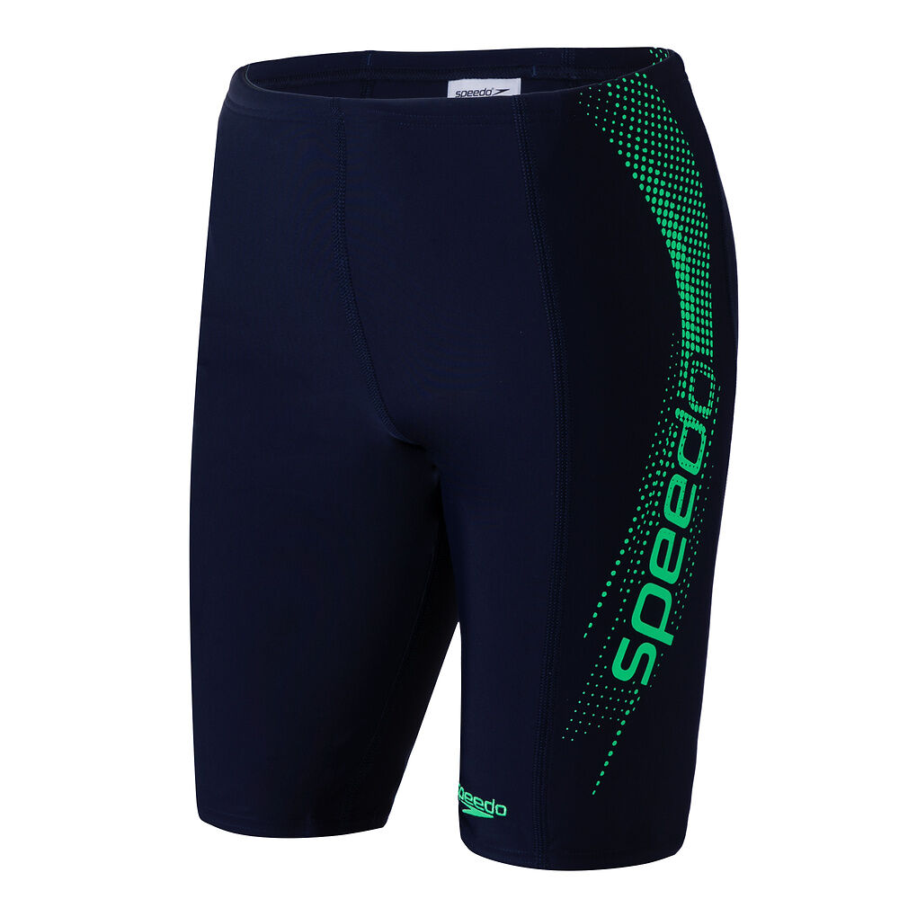 Boys Sports Logo Jammer Navy/Fake Green | Jammers | Speedo Australia