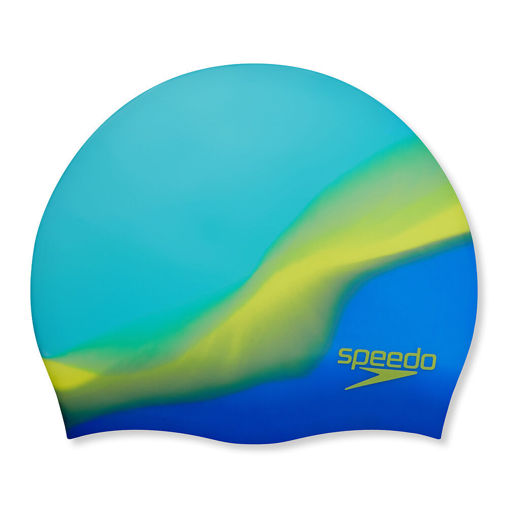 Junior Multi Colour Silicone Cap Fluo Arctic/True Cobalt/Lemon Drizzle ...
