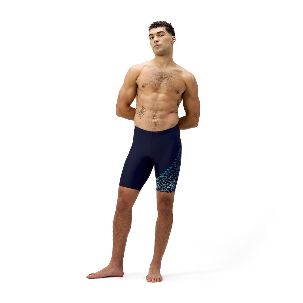 Mens Medley Logo Jammer Navy/Lagoon Blue | Jammers | Speedo Australia